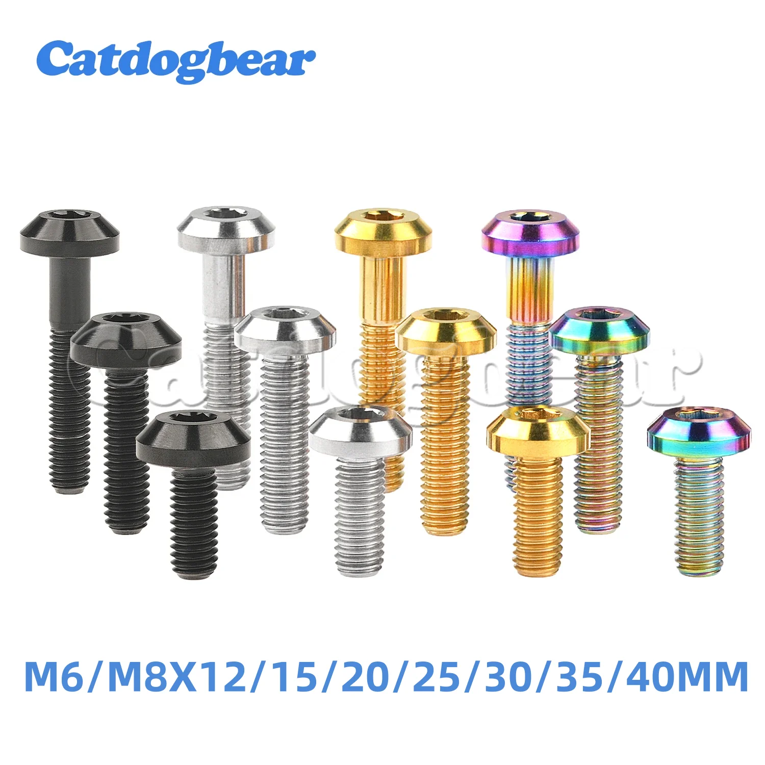Catdogbear-Titanium-Bolt-M6-M8X12-15-20-25-30-35-40mm-Allen-Key-Head ...