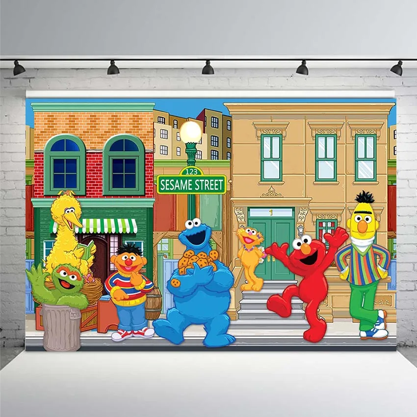 Building-Vinyl-Photography-Background-for-Baby-Sesame-Street-Photo ...