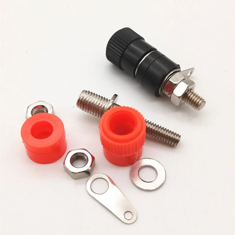 10Db Aljzat Csatlakozói Blokkok (5Db Fekete + 5Db Piros) Js-910B Js-919 4Mm-Es Erősítő ...