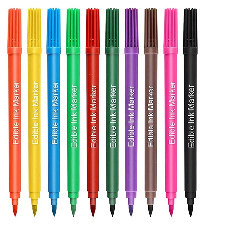 Food-Colour-Pens-Baking-Edible-Marker-Pen-Food-Pen-Dual-Tip-Colouring ...