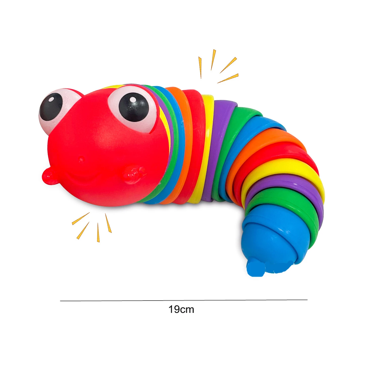 19CM 14CM Colorful Fidget Toy Slug Articulated Flexible 3D Slug Lobster ...