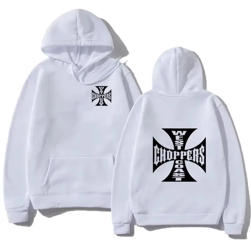West Coast Iron Cross Choppers Printed Men's Hooded Fashion Cool ...