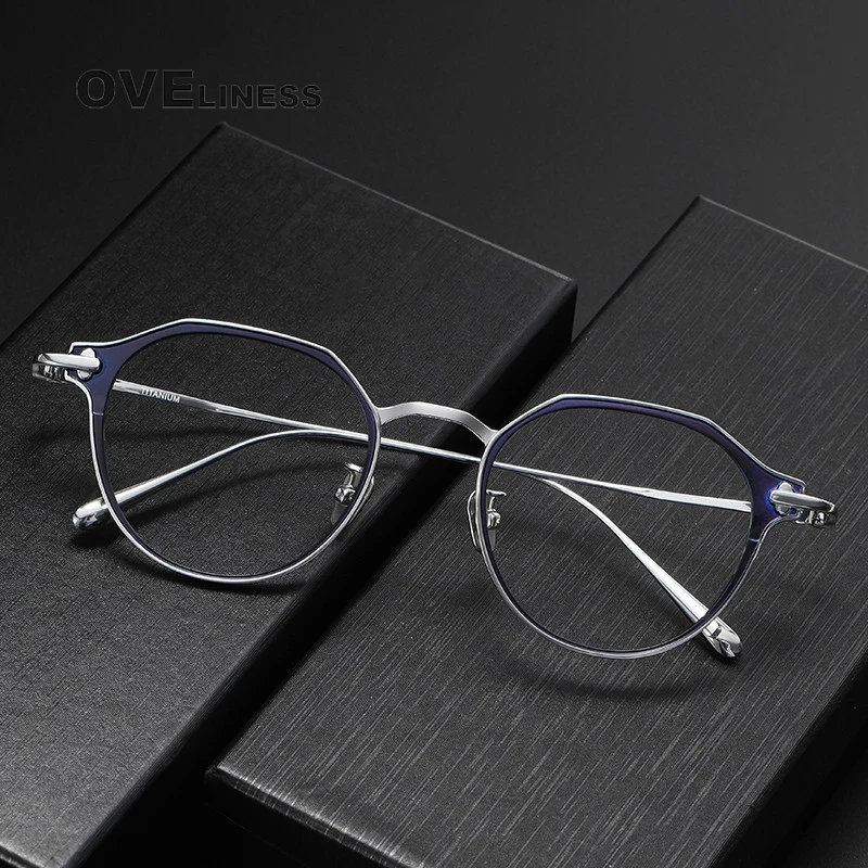 Pure-Titanium-Glasses-Frame-Men-Women-Ultralight-Vintage-Round ...