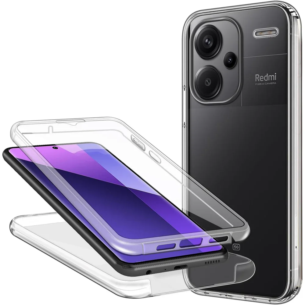 360-Full-Cover-Clear-Case-For-Xiaomi-Redmi-Note-13-Pro-Plus-13-5G-13 ...