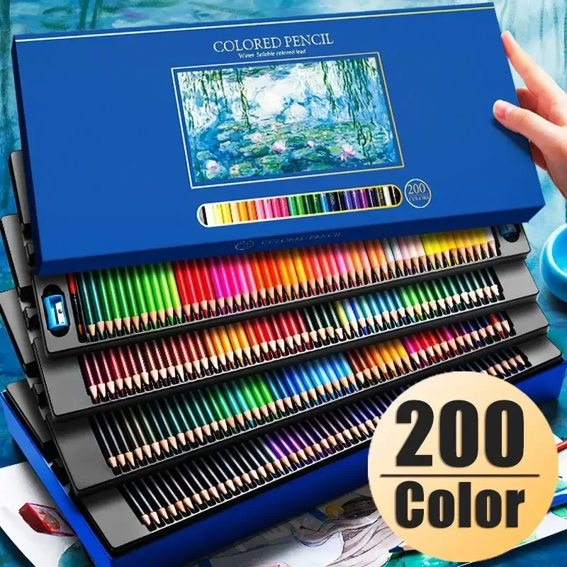 48-72-120-150-200-Professional-Oil-Color-Pencil-Set-Soft-Wood ...