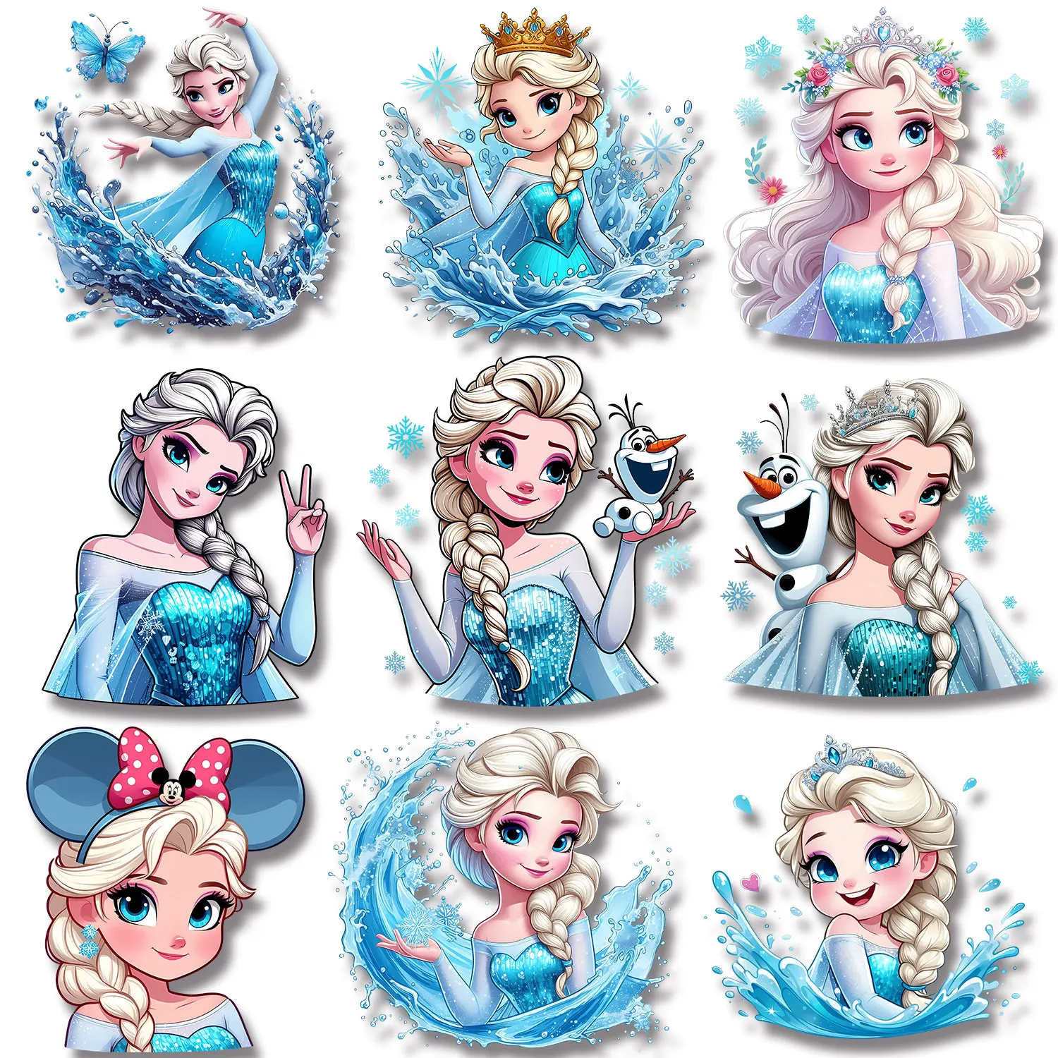 Disney-Elsa-Princess-Cute-Cartoon-Sticker-Iron-on-Decals-Patches-for ...