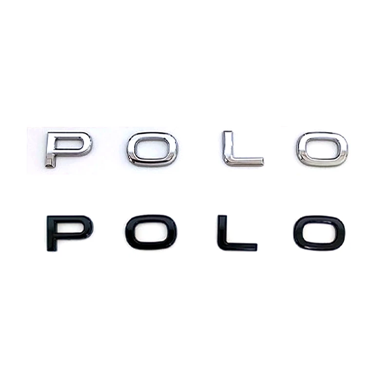 Black Color 2021 Polo Rear Trunk Middle Letter Tailgate Logo Emblem for ...