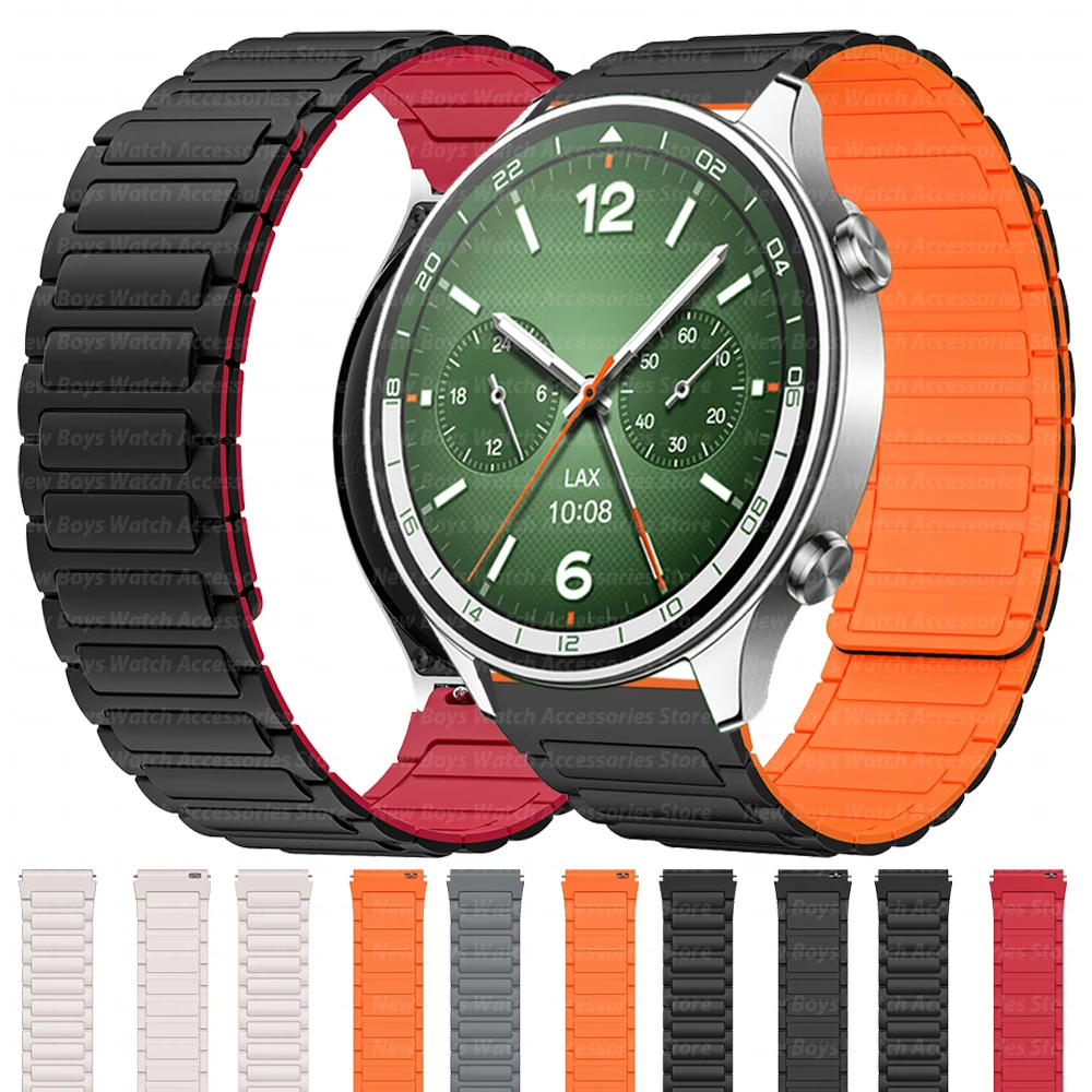 Men Magnetic Silicone Strap for OnePlus Watch 2/2R 46mm Smart Watch ...