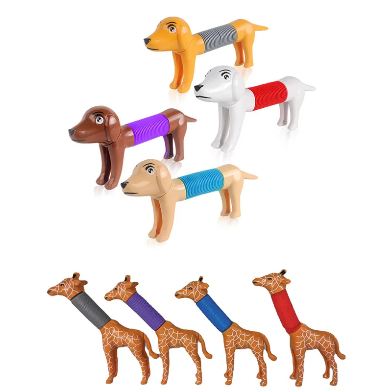 Novelty-Spring-Dog-Pop-Tubes-Sensory-Toy-Stress-Relieve-Bellows-Toys ...