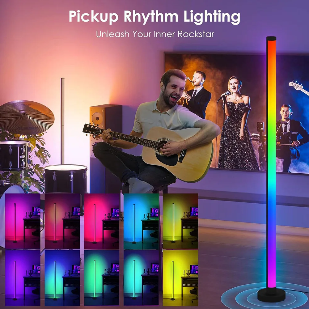 Smart-LED-Floor-Lamp-RGB-Pickup-Ambient-Light-Music-Sync-Corner ...