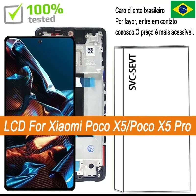 Original-AMOLED-For-Xiaomi-Poco-X5-LCD-22111317PG-Screen-Frame-Touch ...