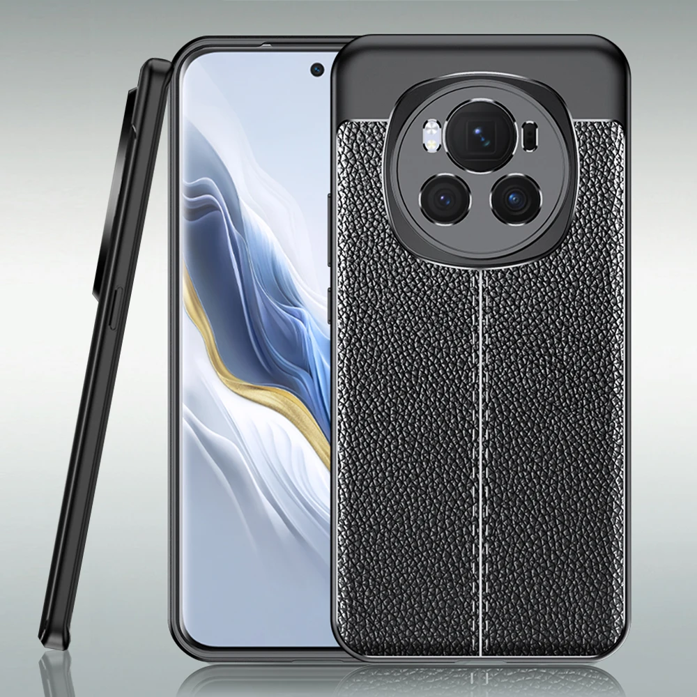 Case-for-Honor-Magic6-Pro-5G-Litchi-Pattern-leather-Soft-TPU-COVER-for ...