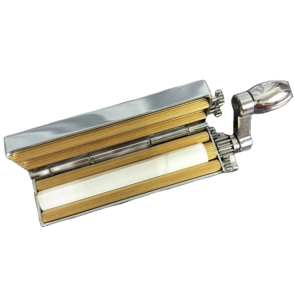 Brass-Chrome-Plated-Silver-Cigarette-Maker-Cigarette-Rolling-Machine ...
