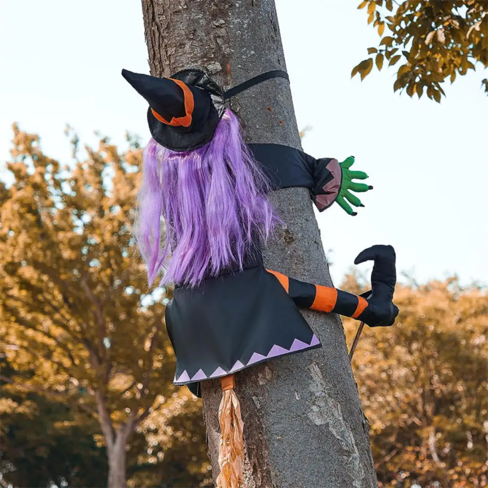 Halloween-Outdoor-Decoration-Crashing-Witch-Into-Tree-Home-Garden-Decor ...