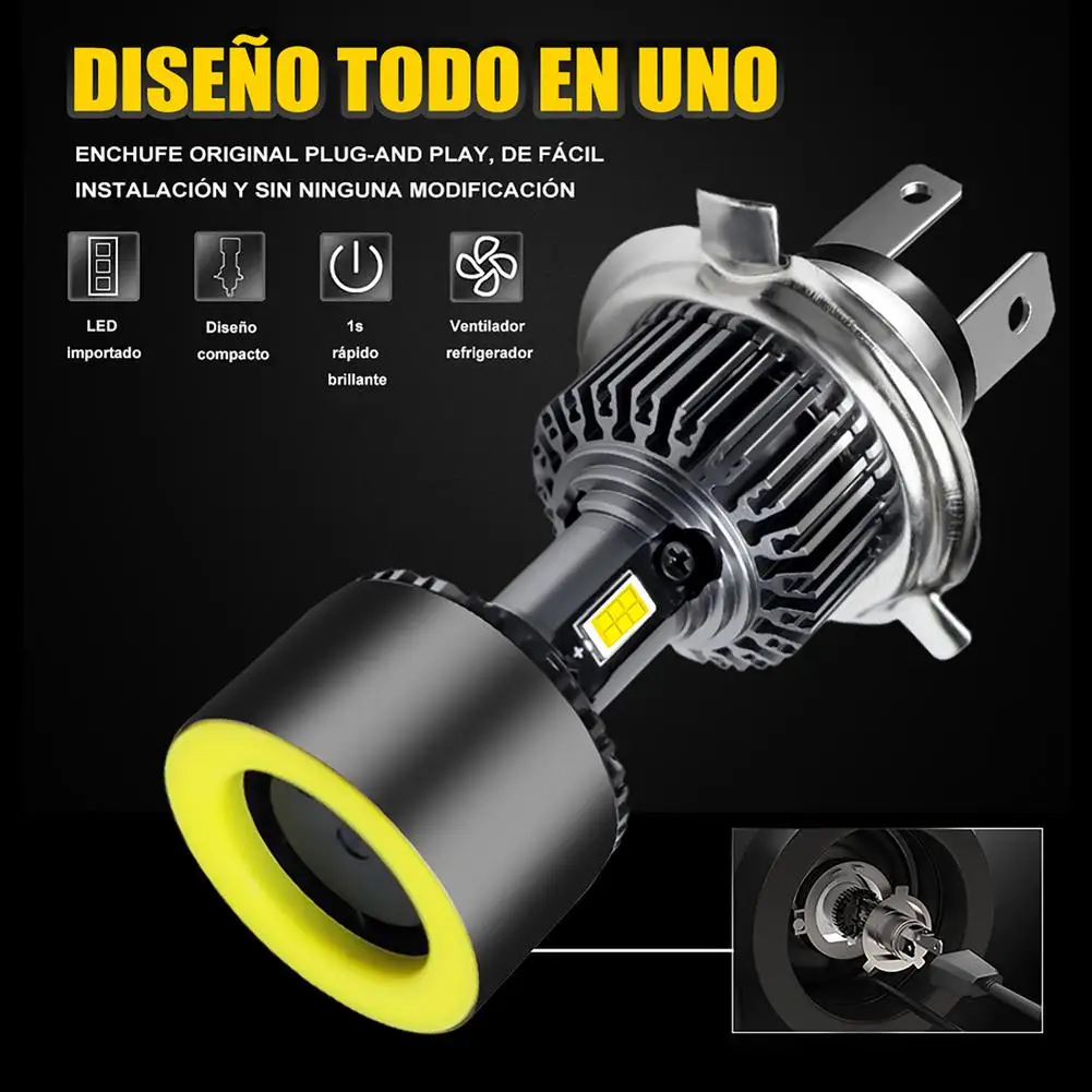 H4-Motorcycle-LED-Headlight-Bulb-6000K-Super-Bright-White-High-Low-Dual ...
