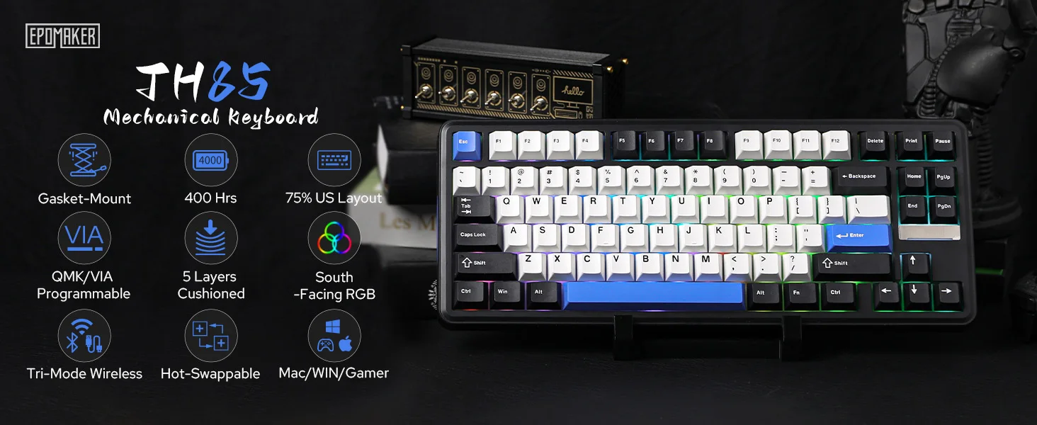 EPOMAKER TH85 беспроводная механическая клавиатура 84 клавиши | AliExpress