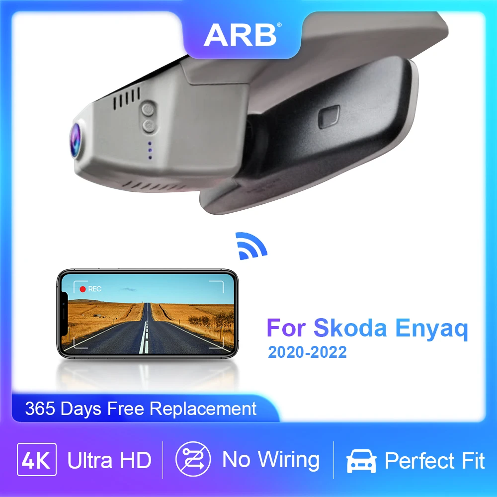 Dash Camera For Skoda Enyaq 2022 2021 2020,arb 4k Wireless Wifi Dash ...
