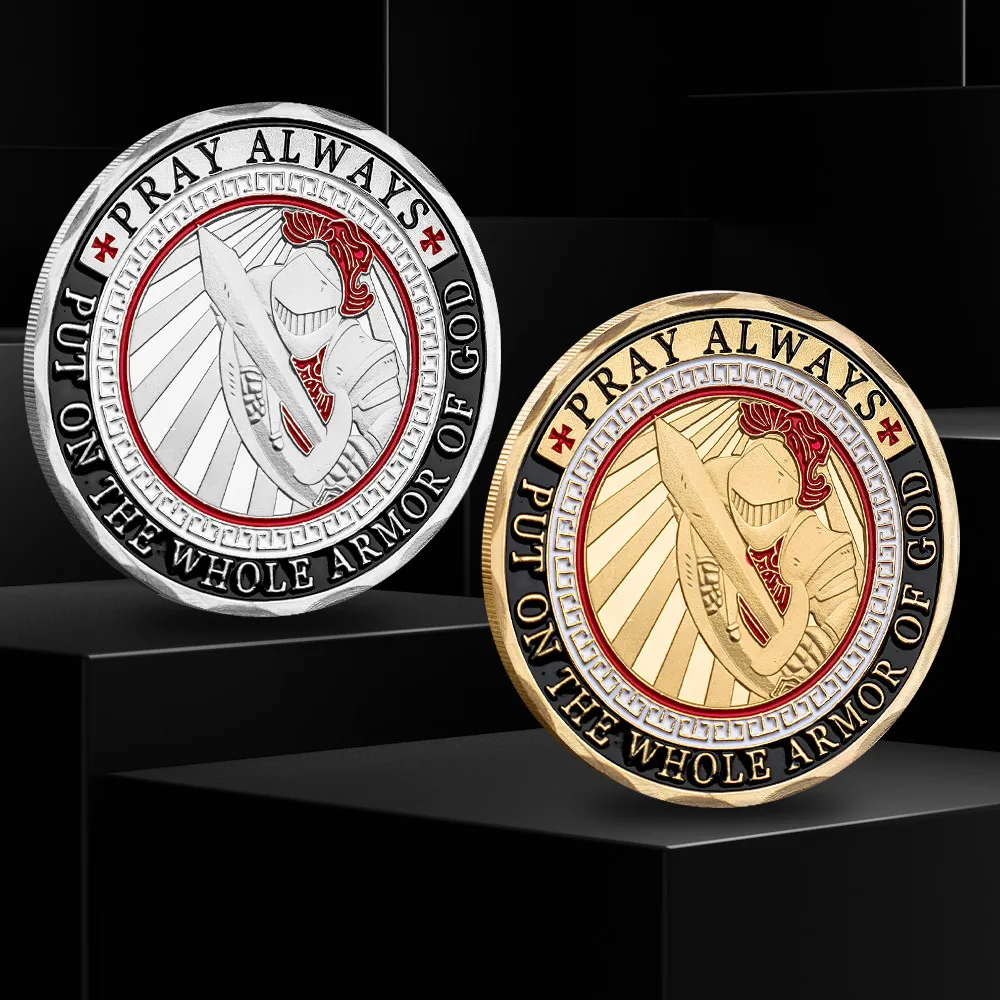 Armor of the God Color Printing Commemorative Coin Double-sided ...