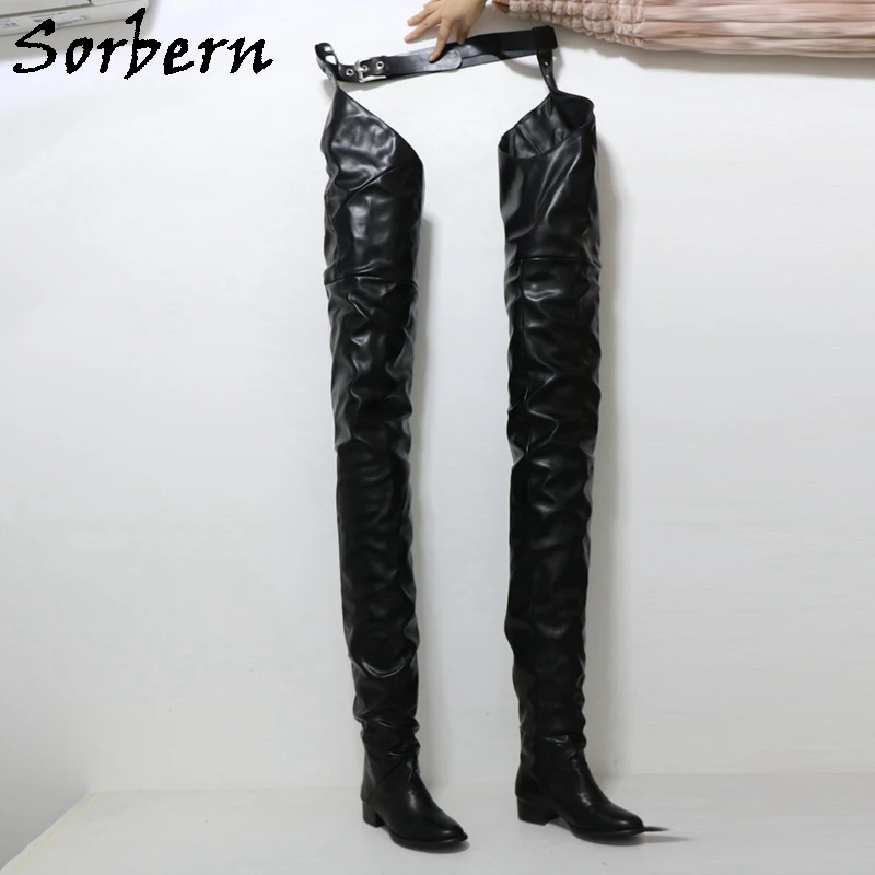 Sorbern-Customized-110Cm-Crotch-Boots-Unisex-130Cm-Outside-Low-Heels ...