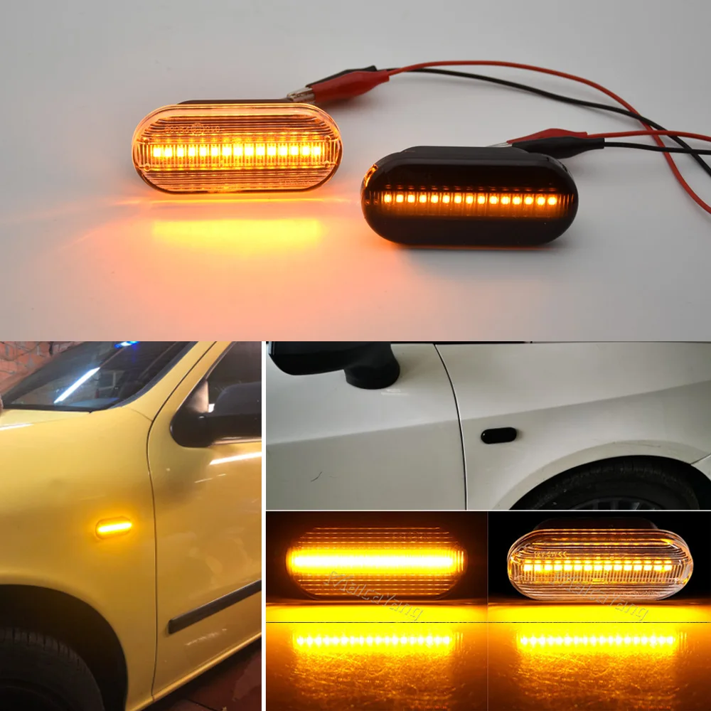 1Pair-LED-Dynamic-Turn-Signal-Side-Marker-Lights-For-SEAT-Leon-Ibiza-6L ...