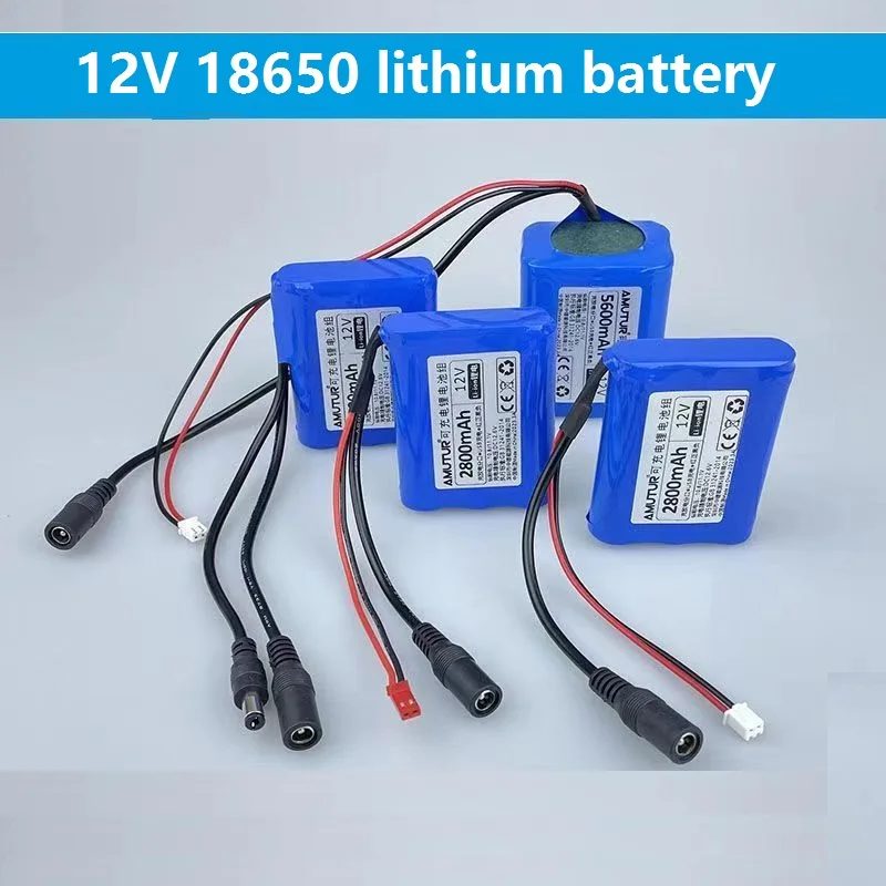 12V lithium battery pack rechargeable outdoor universal large capacity ...