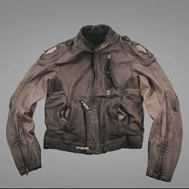 Chaqueta-de-moto-desgastada-lavada-para-hombre-accesorios-de-aleaci-n ...