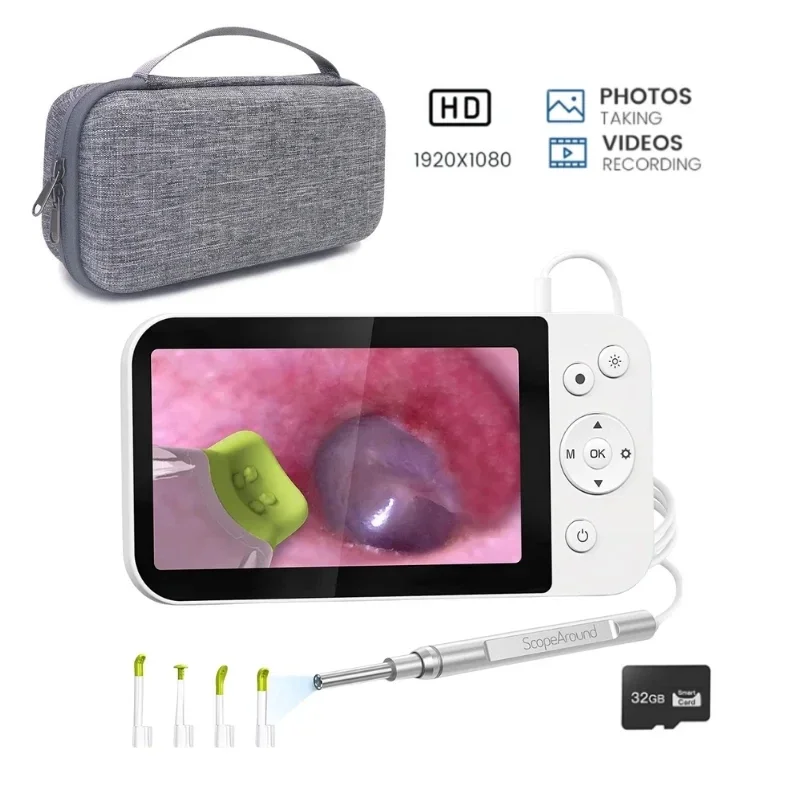 Digital-Otoscope-3-9mm-5-inch-1080P-HD-LCD-Screen-Otoscope-Endoscope ...