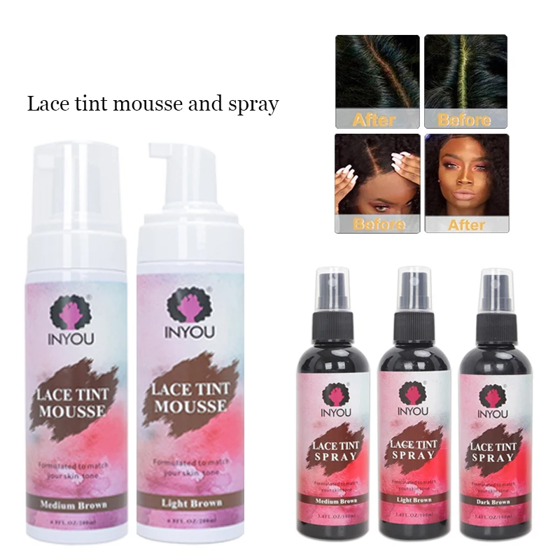 100Ml-Lace-Tint-Spray-For-Lace-Wigs-Medium-Brown-Lace-Tint-Mousse-For ...