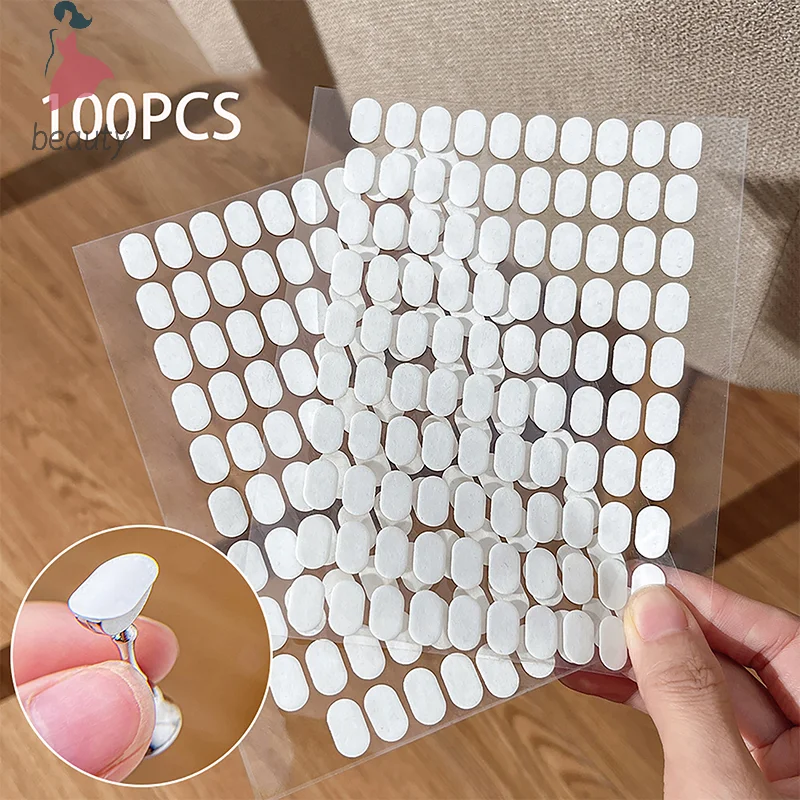 100pcs-Press-On-Double-Side-Jelly-Tape-Nail-Glue-Adhesive-Clear ...