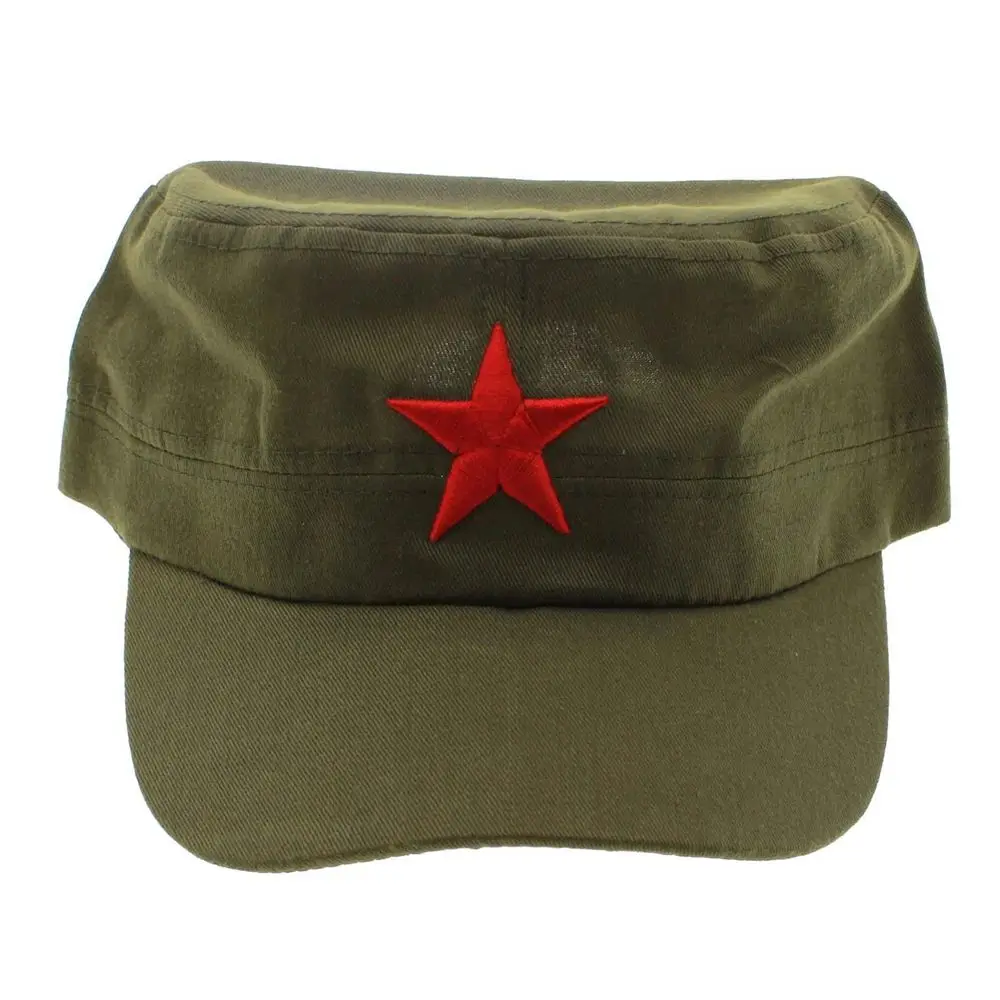 Retro-Chinese-Unisex-Fabric-Vintage-Cotton-Military-Hats-Army-Cap-Green ...