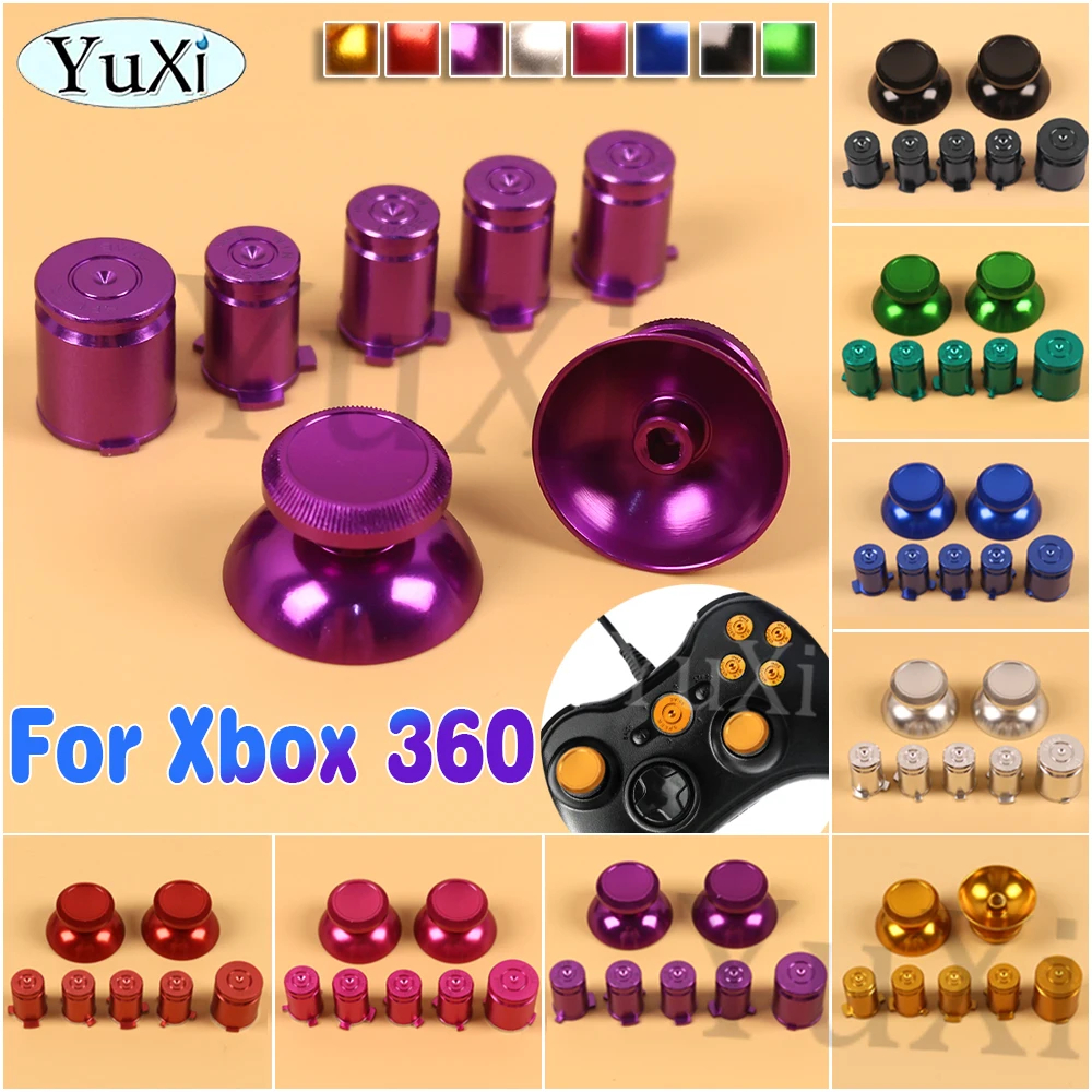 1Set For Xbox 360 Aluminium Metal ABXY Bullet Button 3D Analog Joystick ...