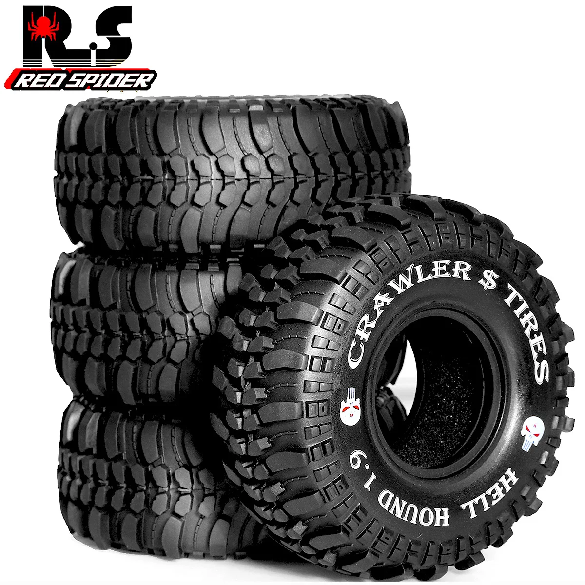 4PCS 1.9inch 118mm 1/10 RC Crawler Car Tires Tyres for AXIAL SCX10 ...