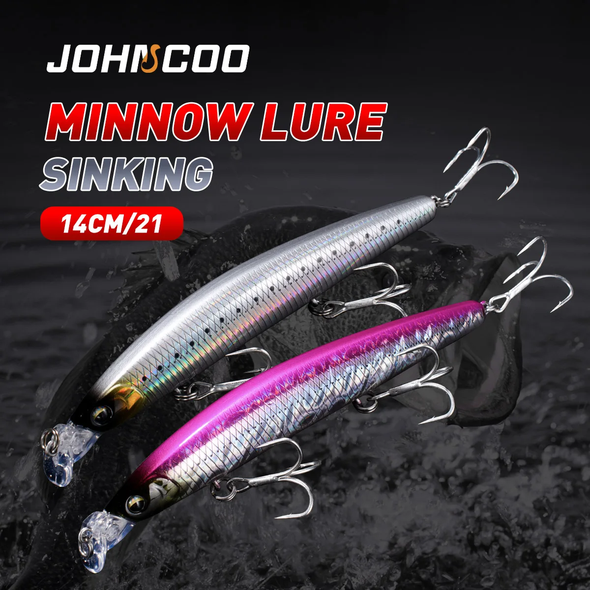 1PC Sinking Minnow Bait 14cm 21g Long Casting Hard Wobbler Fishing Lure ...