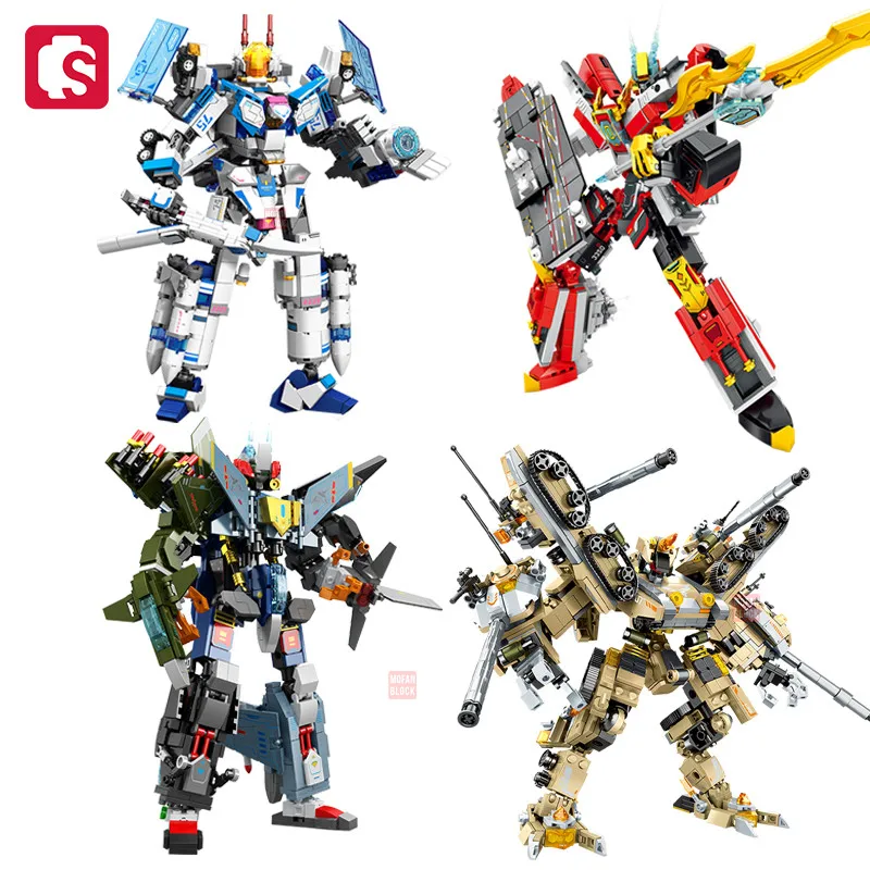 SEMBO-4IN1-Combined-Transforming-Mecha-Robot-Building-Blocks-Kits-MOC ...