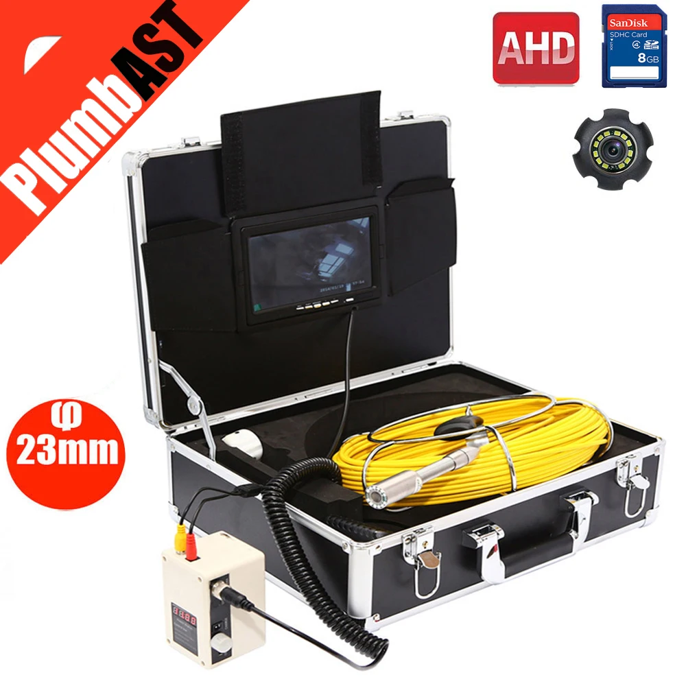 New-20m-DVR-AHD-1080P-Waterproof-Industrial-Sewer-Pipe-Pipeline ...