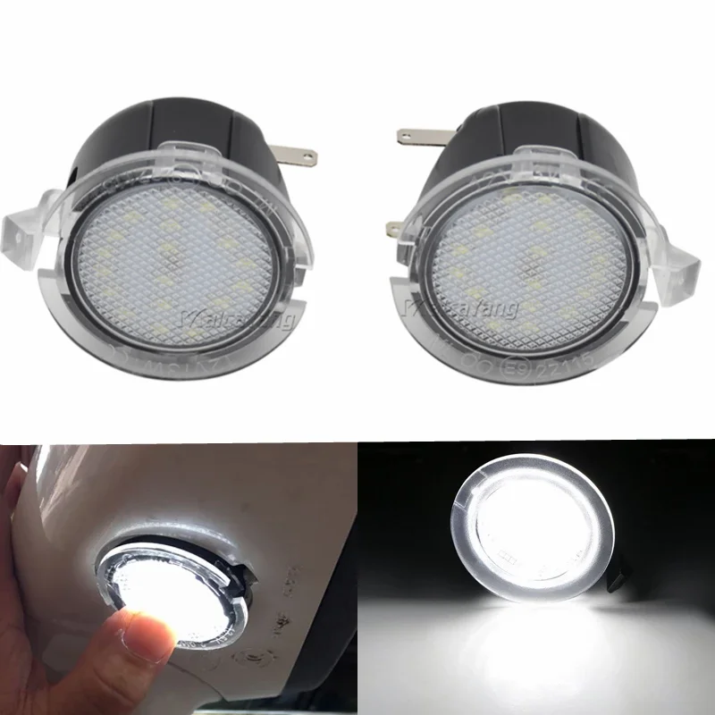 2x LED Front Under Side Mirror Puddle Light Module Lamp For Ford Toyota ...