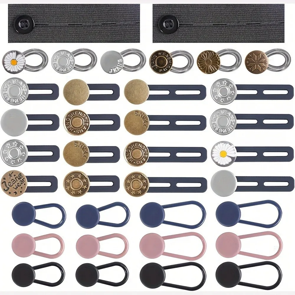 12/16/24/26 pcs Button Style Button Extenders Strong Elasticity Easy ...