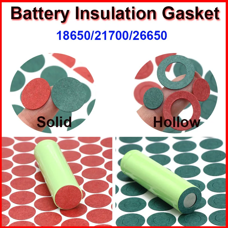 20-50-100-250-500pcs-18650-21700-26650-Li-ion-Battery-Insulation-Gasket ...