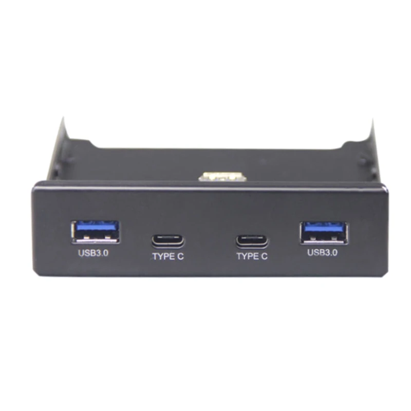 Usb Hub White 9 Pin To 2 USB 2.0 Floppy Bay HUB HD Audio 3.5mm Front ...