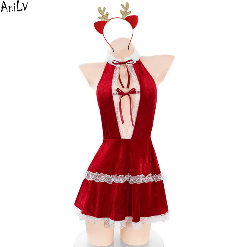 AniLV-Anime-Girl-Group-trajes-de-Navidad-uniforme-Cosplay-mujeres ...