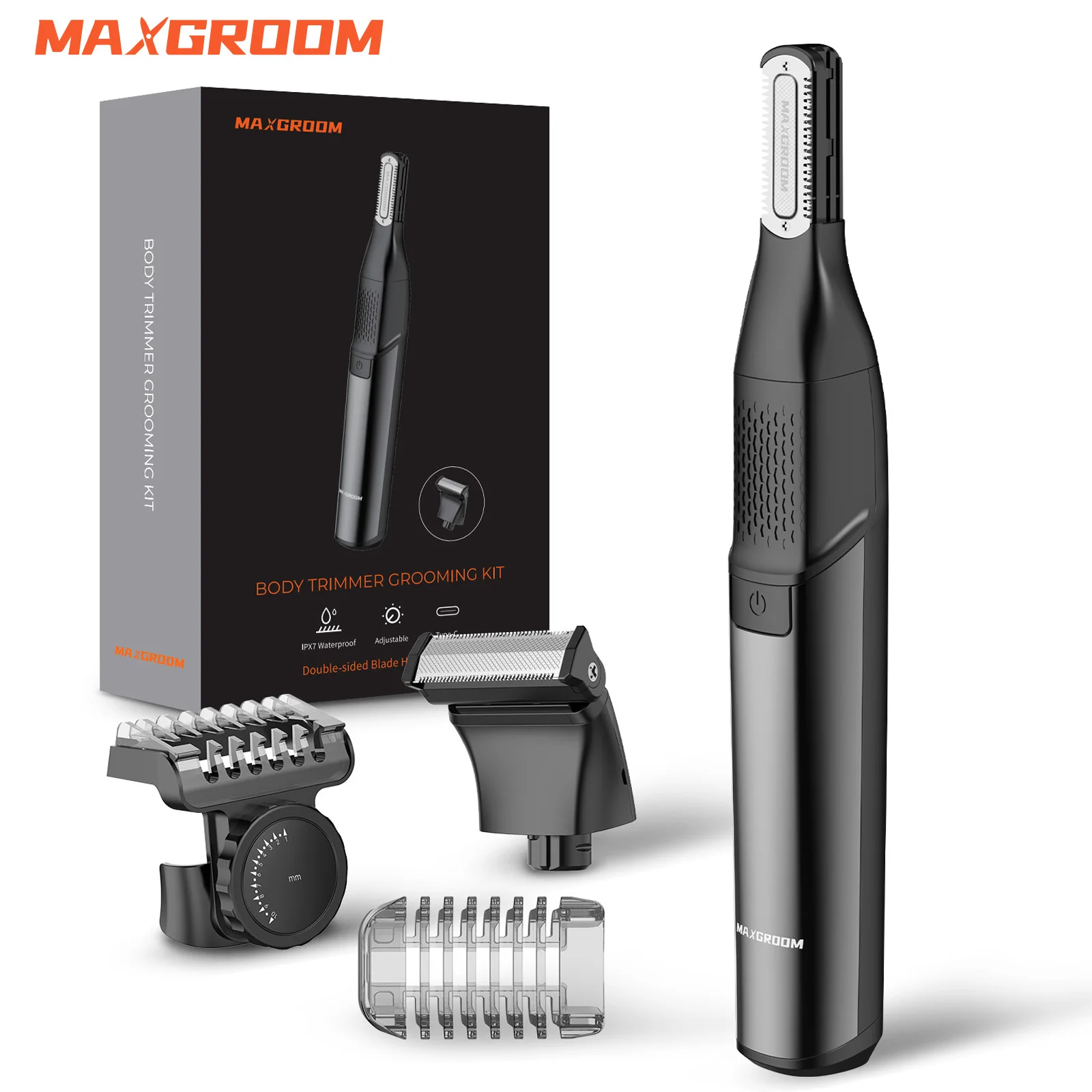 MAXGROOM-Bidirectional-Body-Hair-Trimmer-Electric-Shaving-Waterproof ...