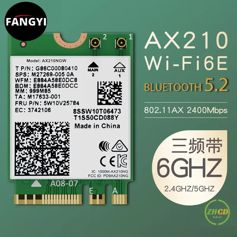 Intel-For-AX210-5374Mbps-802-11ax-Wi-Fi-6E-MU-MIMO-ax210NGW-Desktop ...