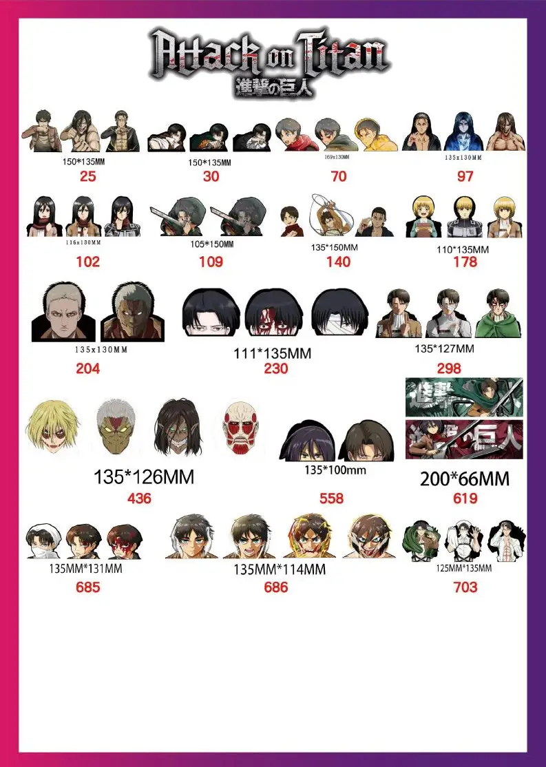 Shingeki No Kyojin Characters Height