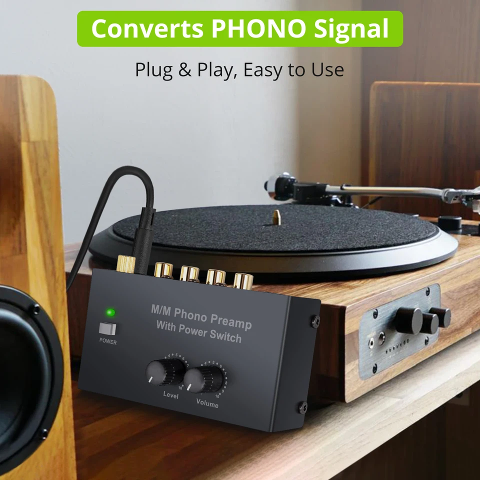 Preamplifier Home Audio Phono Turntable Preamp, Jancane Phono Preamp ...