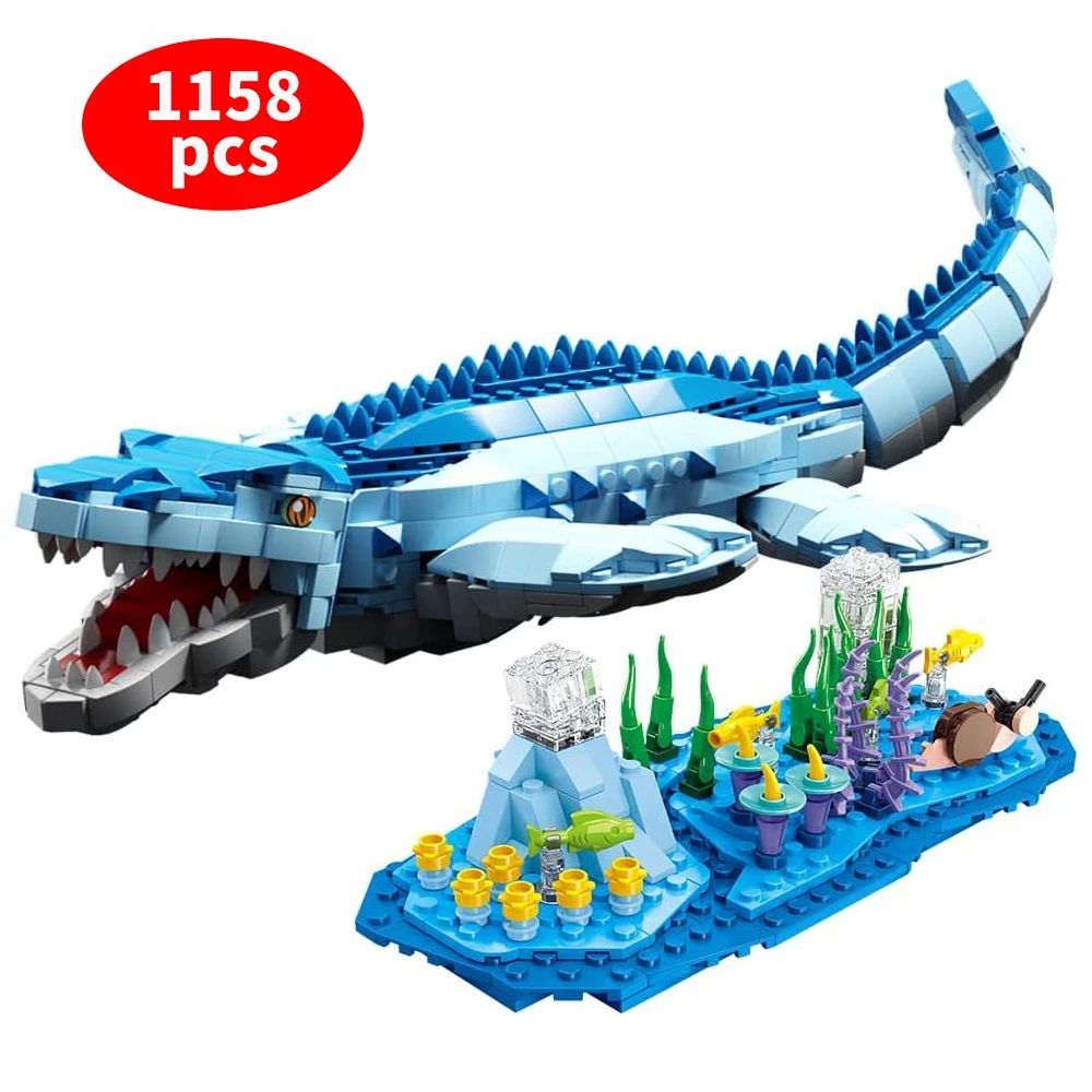 Jurassic-Mosasaurus-Building-Blocks-Set-1158-Pieces-Brick-Building-Kit ...