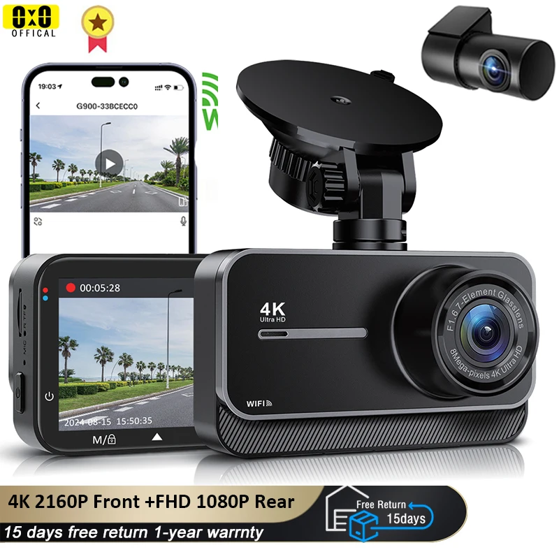 4K-Dash-Cam-WIFI-4K-CAR-DVR-Dashcam-Black-Box-Dual-Dash-Cam-Car-Video ...