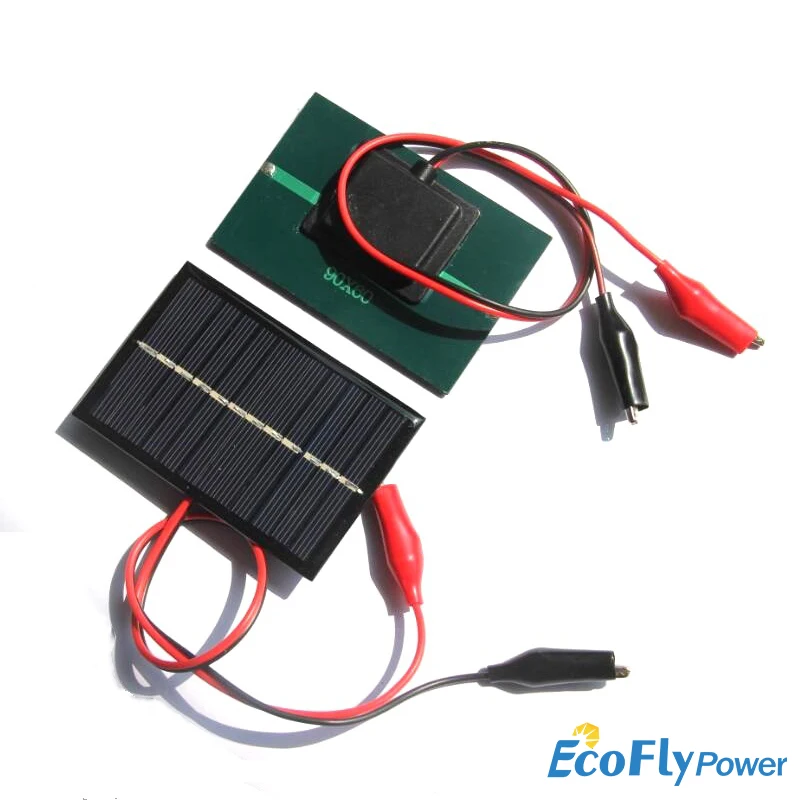 1PC-0-6W-6V-120mA-Mini-Solar-Panel-90-60MM-Tiger-Clip-DIY-Power-Solar ...