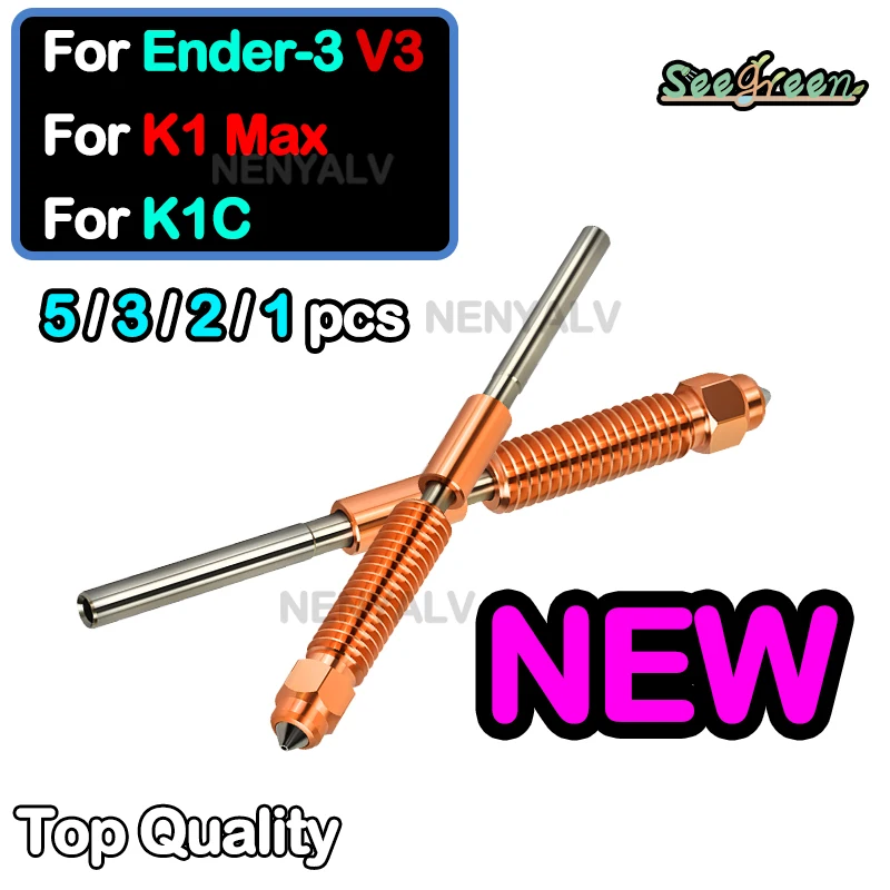 For-Creality-K1C-Nozzle-All-in-one-Copper-Titanium-Nozzles-High-Flow ...