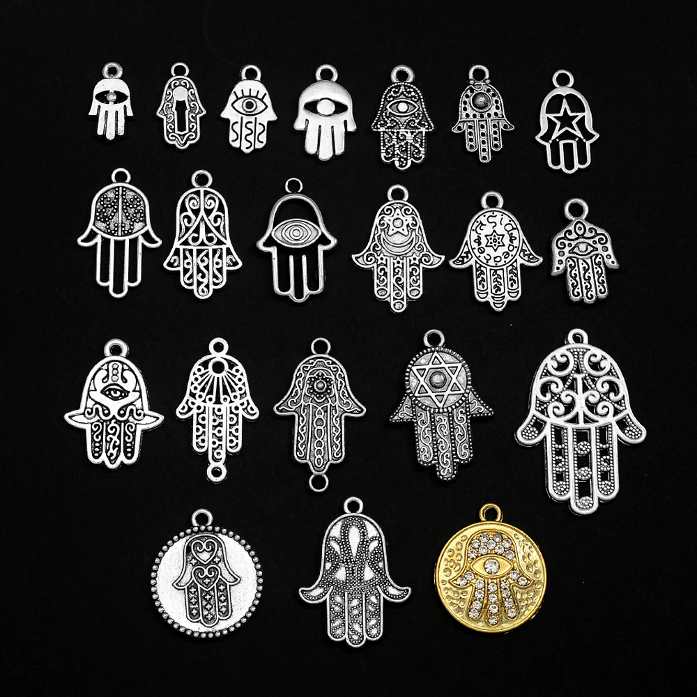 2-50pcs-lot-Antique-Hamsa-Hamasa-Charms-Hand-Of-Fatima-Pendants-For-Diy ...