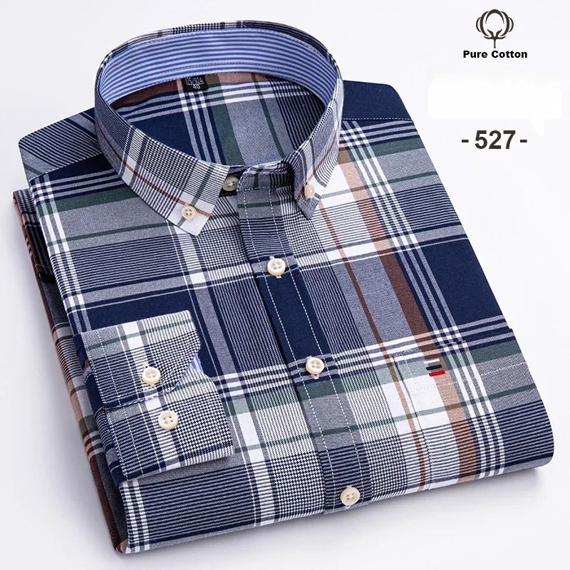 Fashion-over-size-7XL-long-sleeve-shirts-for-men-100-cotton-Oxford-slim ...